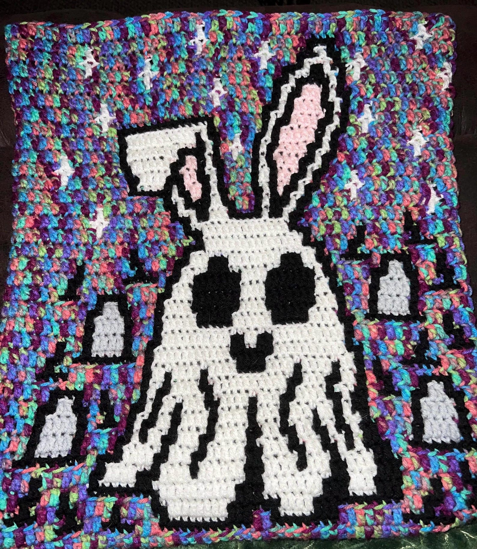 Bunny Ghost Mosaic Crochet Pattern - Etsy