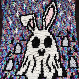 Bunny Ghost Mosaic Crochet Pattern - Etsy