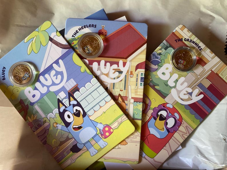 Bluey 2024 Colored Three-coin Set - Etsy Australia