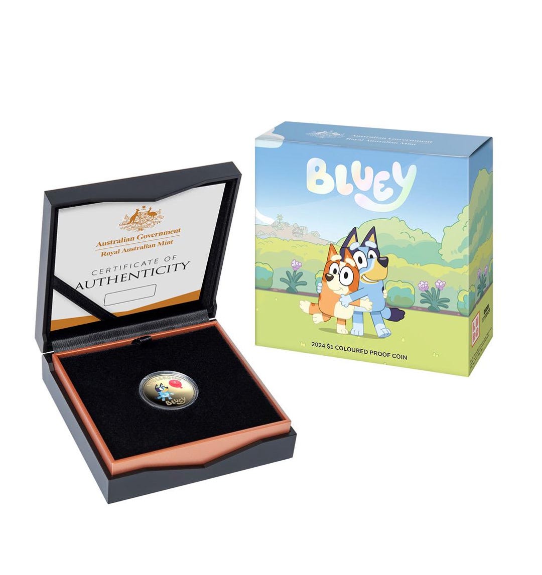 2024 Bluey Dollarbucks Aibr Colored Prood Coin - Etsy Australia