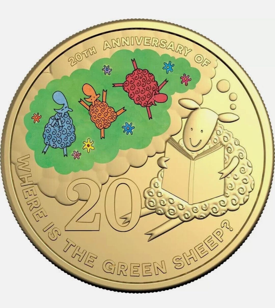 2024 'where's the Green Sheep' 20c Gold Plated Coin - Special Edition ...