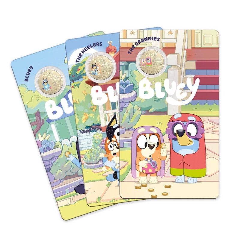 Bluey 2024 Colored Three-coin Set - Etsy Australia