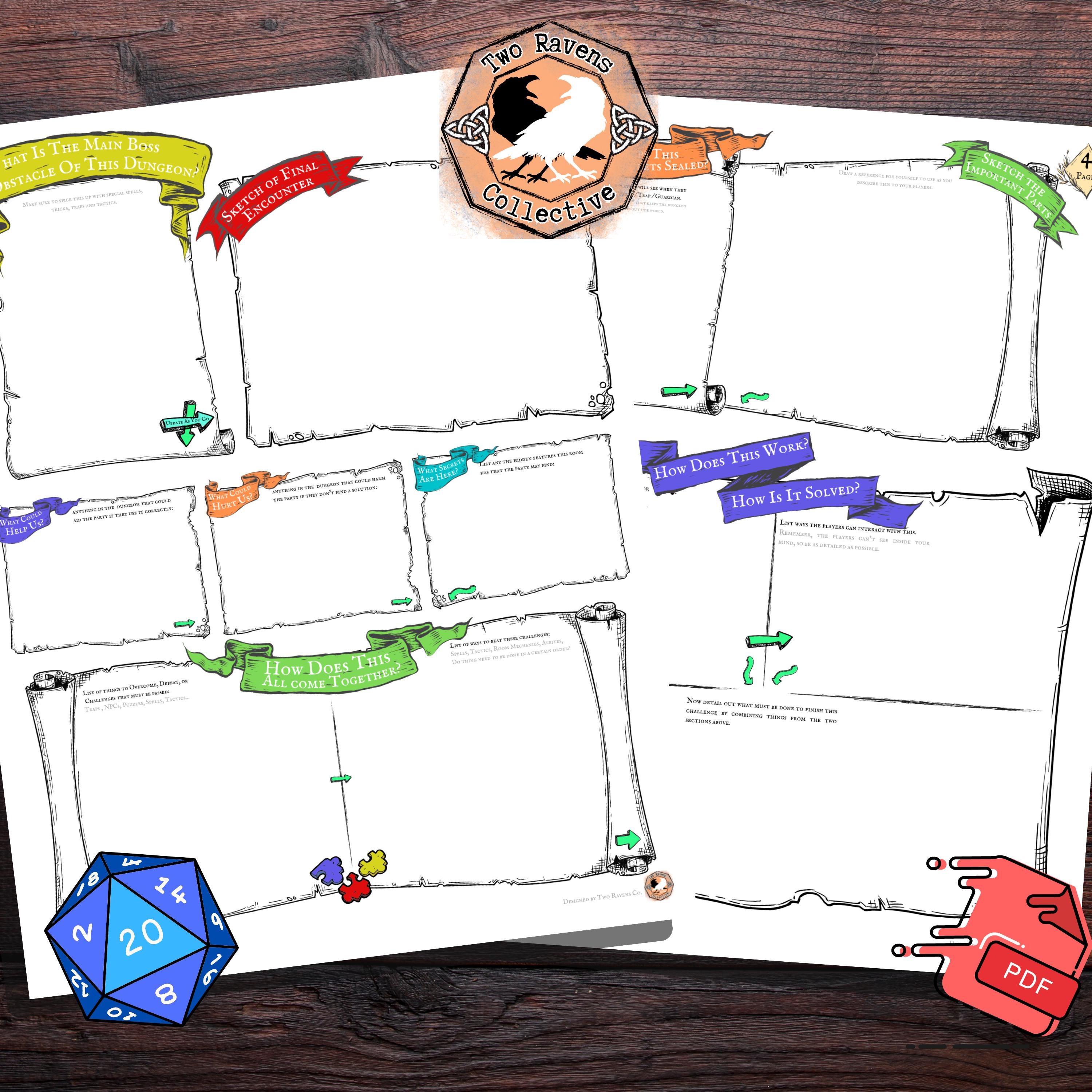 Dnd Dungeon Creation Guide - Colorful Scroll Themed Dungeon Master Tool ...