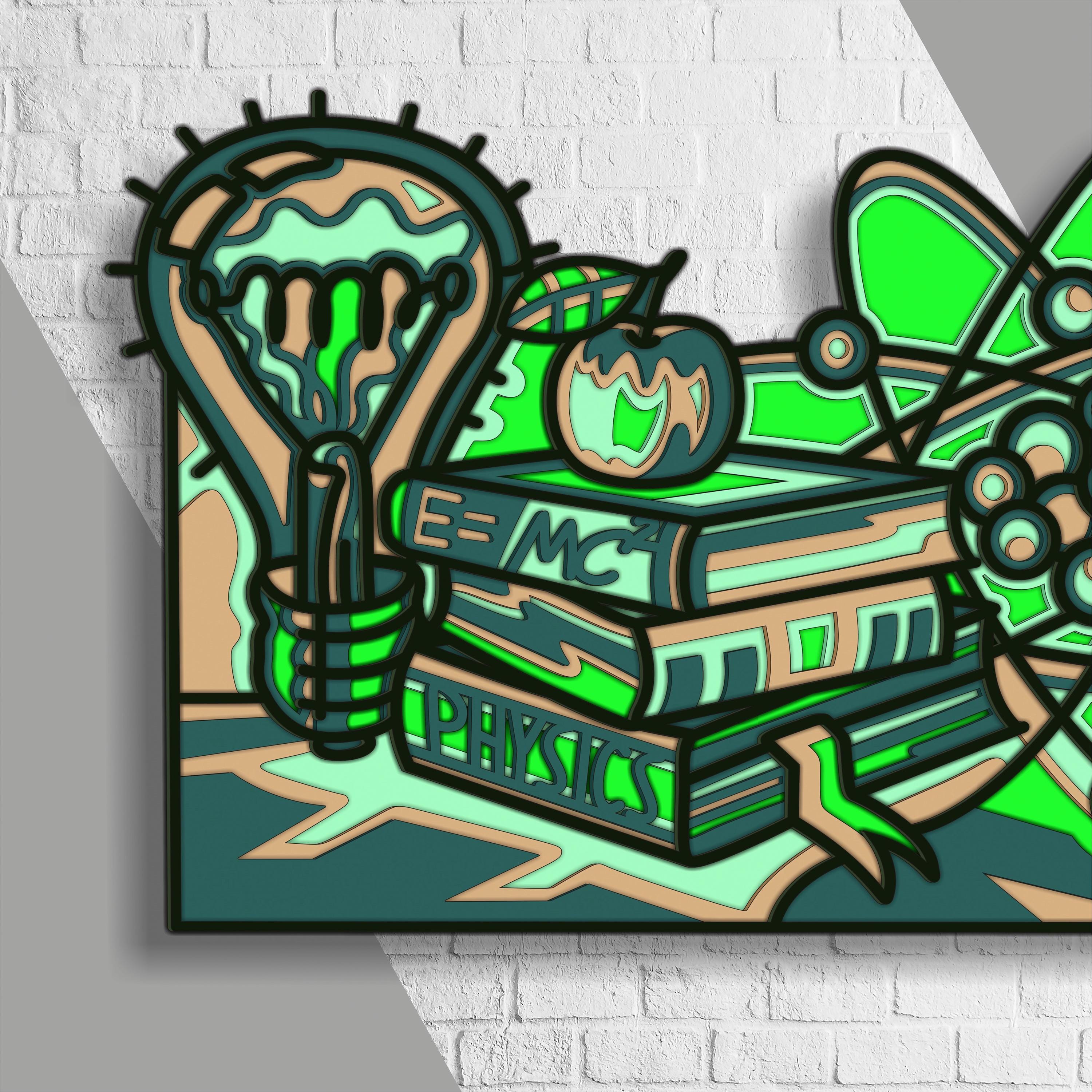 Physics SVG, Science Laser Cut File, Multilayerd Design, Glowforge ...
