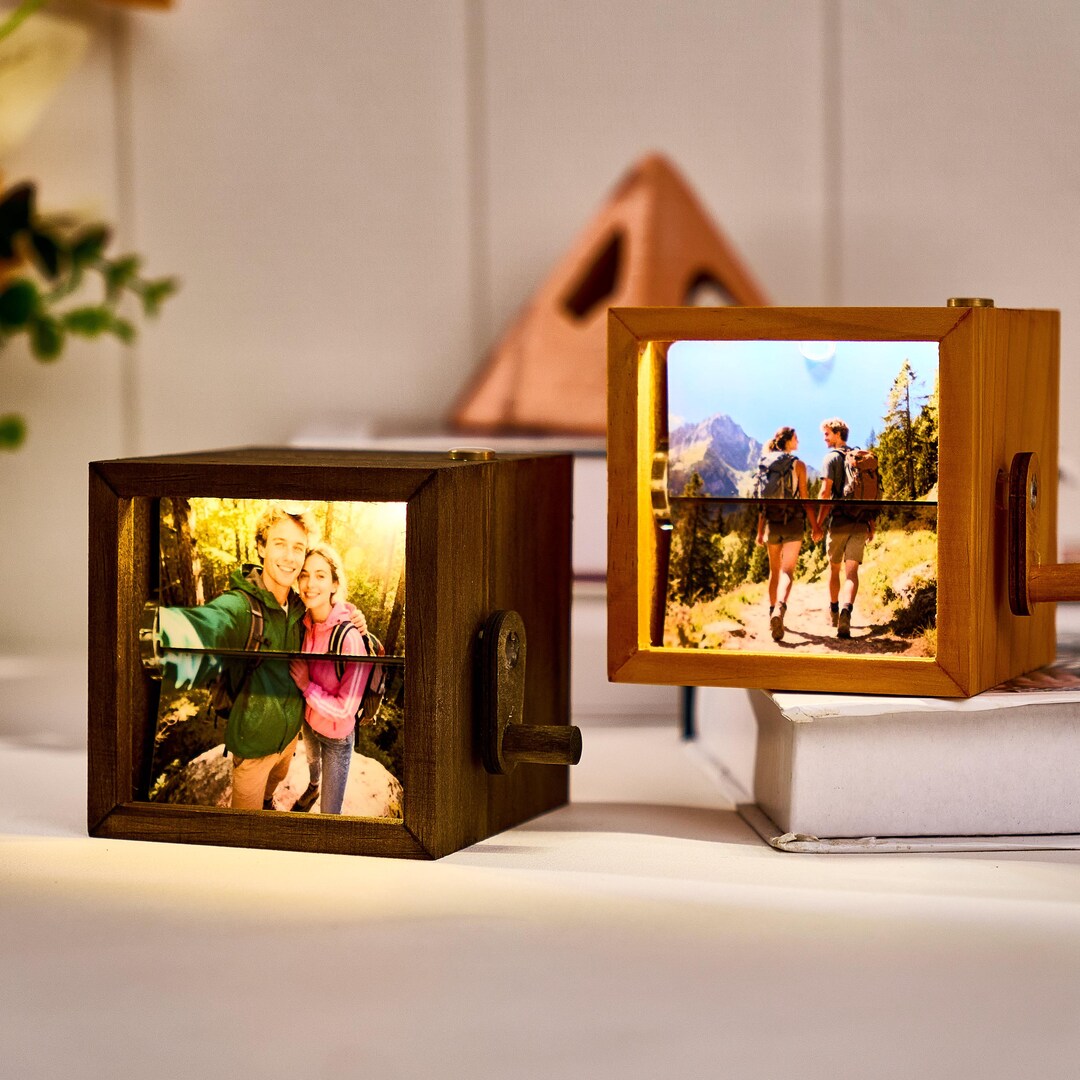 Personalized Photo Flipbook Animation Box,custom Wooden Photo Book With ...