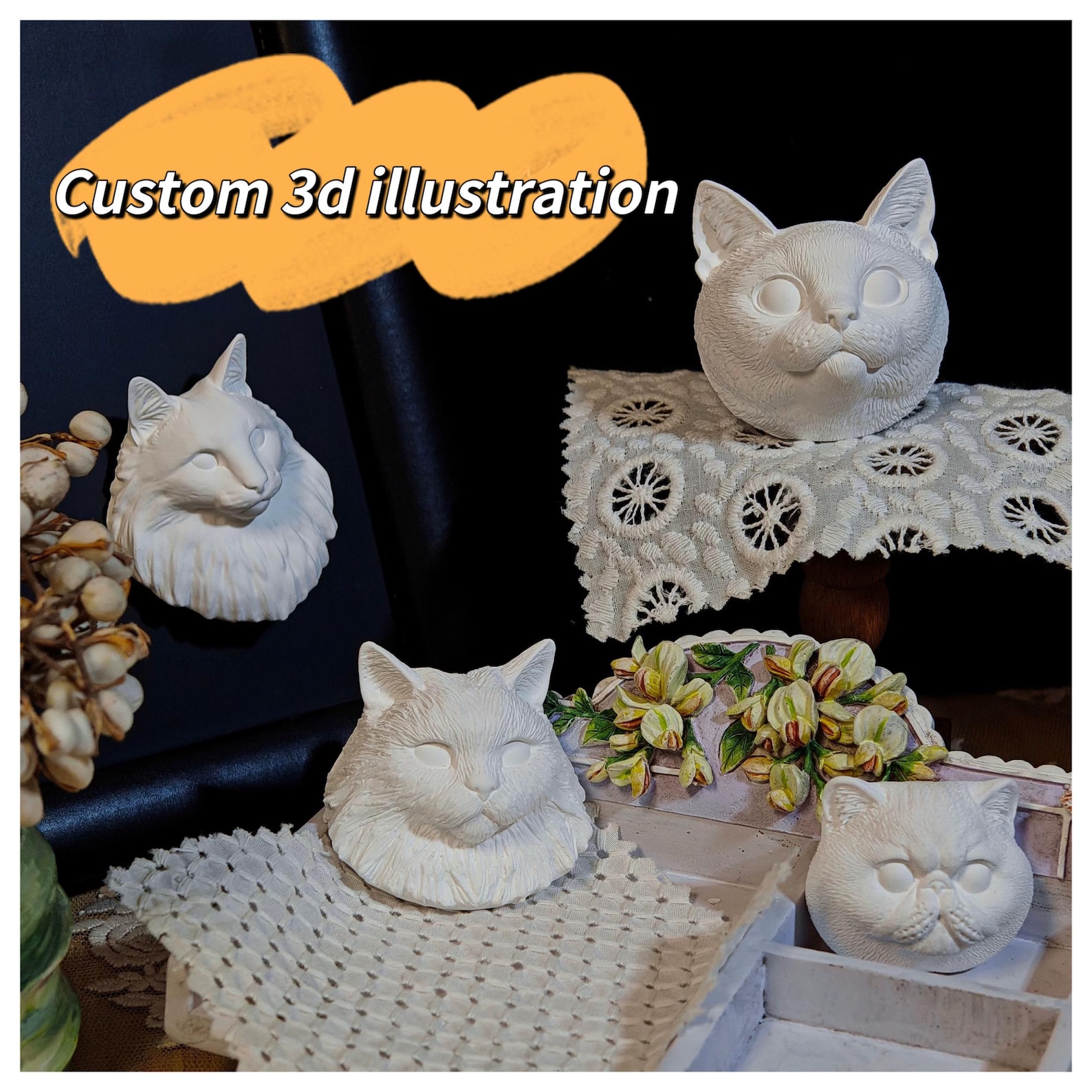 Custom 3D Pet Figurine With Built-in Magnet - Etsy