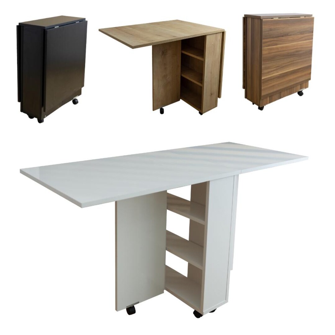 Folding Table jey Dining Table, Kitchen Table, Foldable for Small ...
