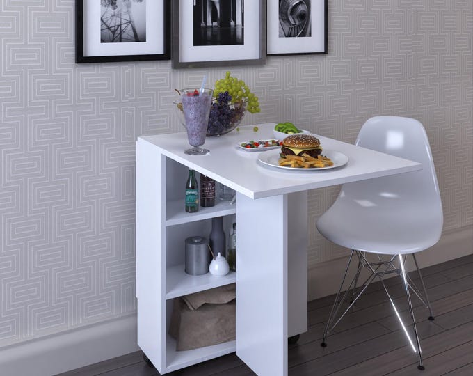 Folding Table JEY, Dining Table, Kitchen Table, Foldable for Small ...