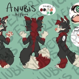 Digital Furry Character Reference Sheet - PLEASE READ DESCRIPTION - Etsy