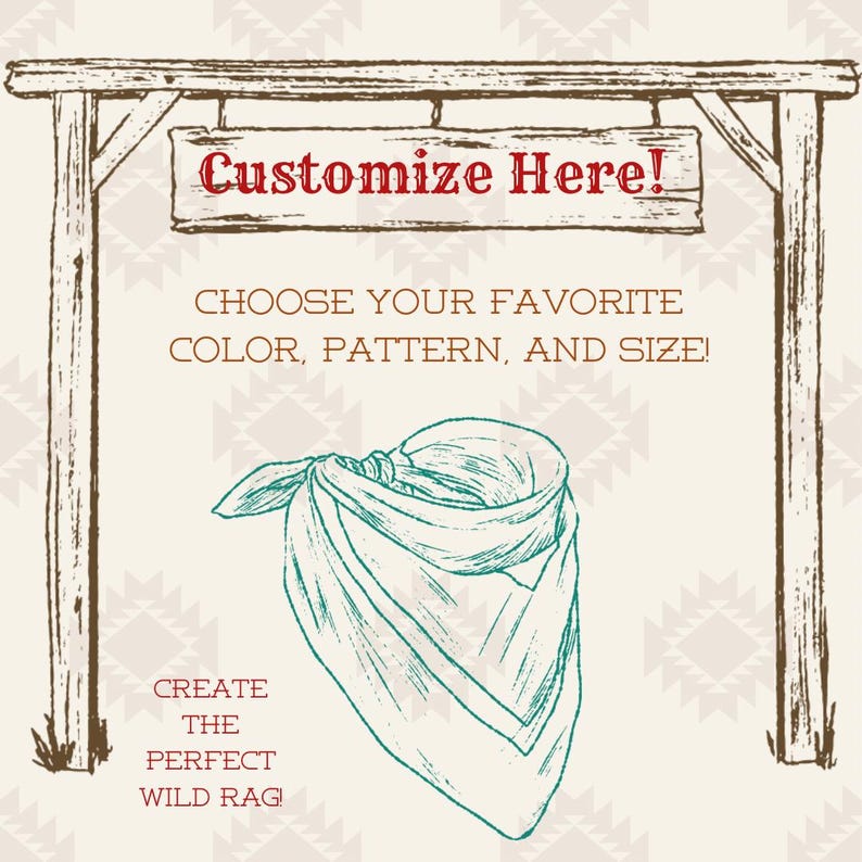 Create a Custom Wild Rag! Choose a Size, Color, and Pattern for Your ...