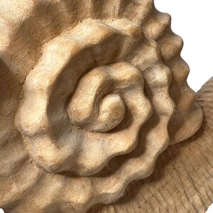 Vintage Folk Art Snail Sculpture ~ Hand Carved Wooden Shell ~ Whimsical ...