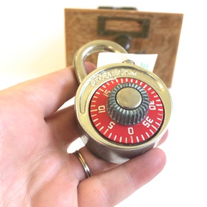 Vintage American Combination Lock~ Works W/ Original Combination ~ Made ...