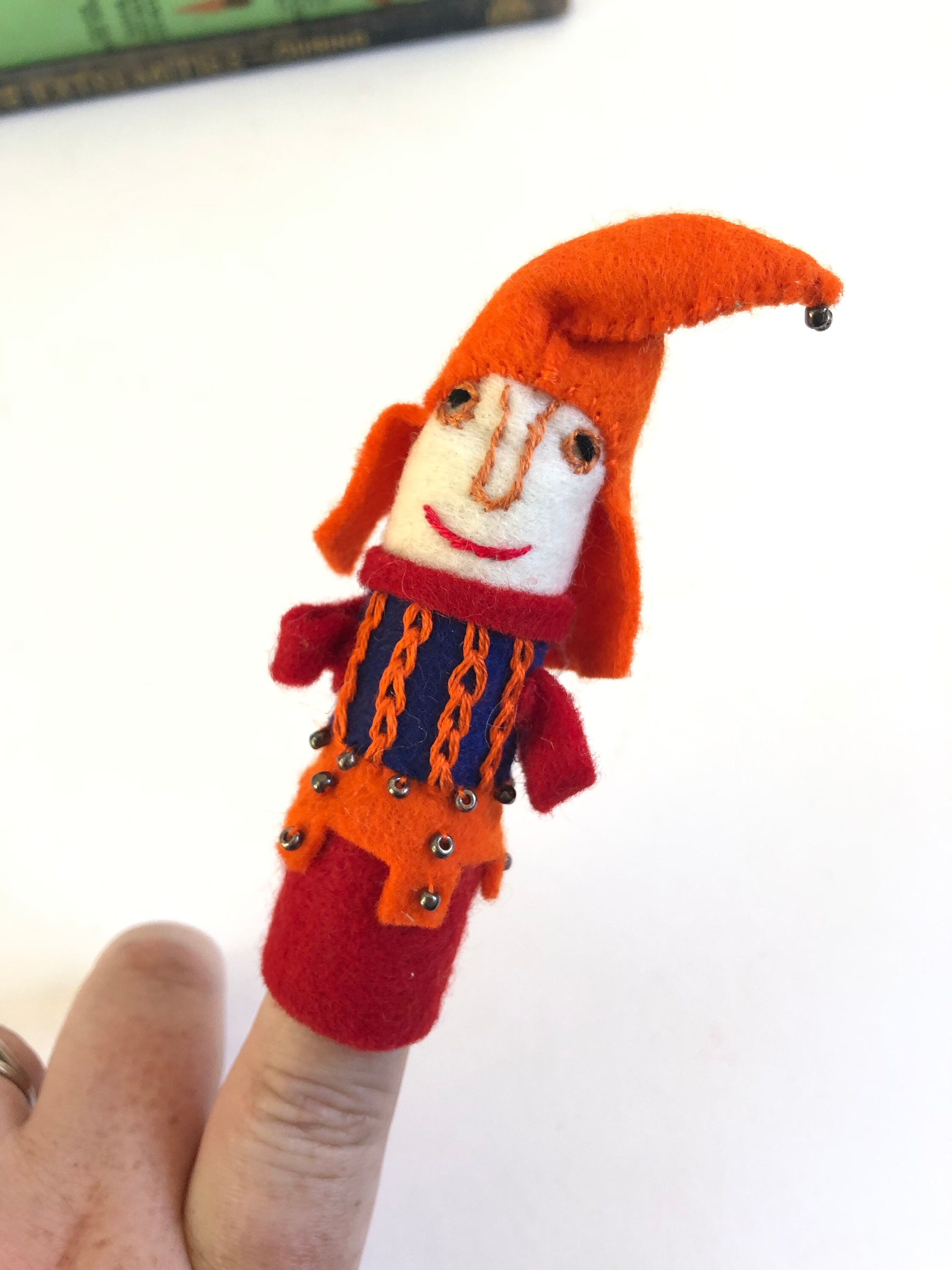 Vintage Royal Finger Puppets Handmade Felt King Queen | Etsy