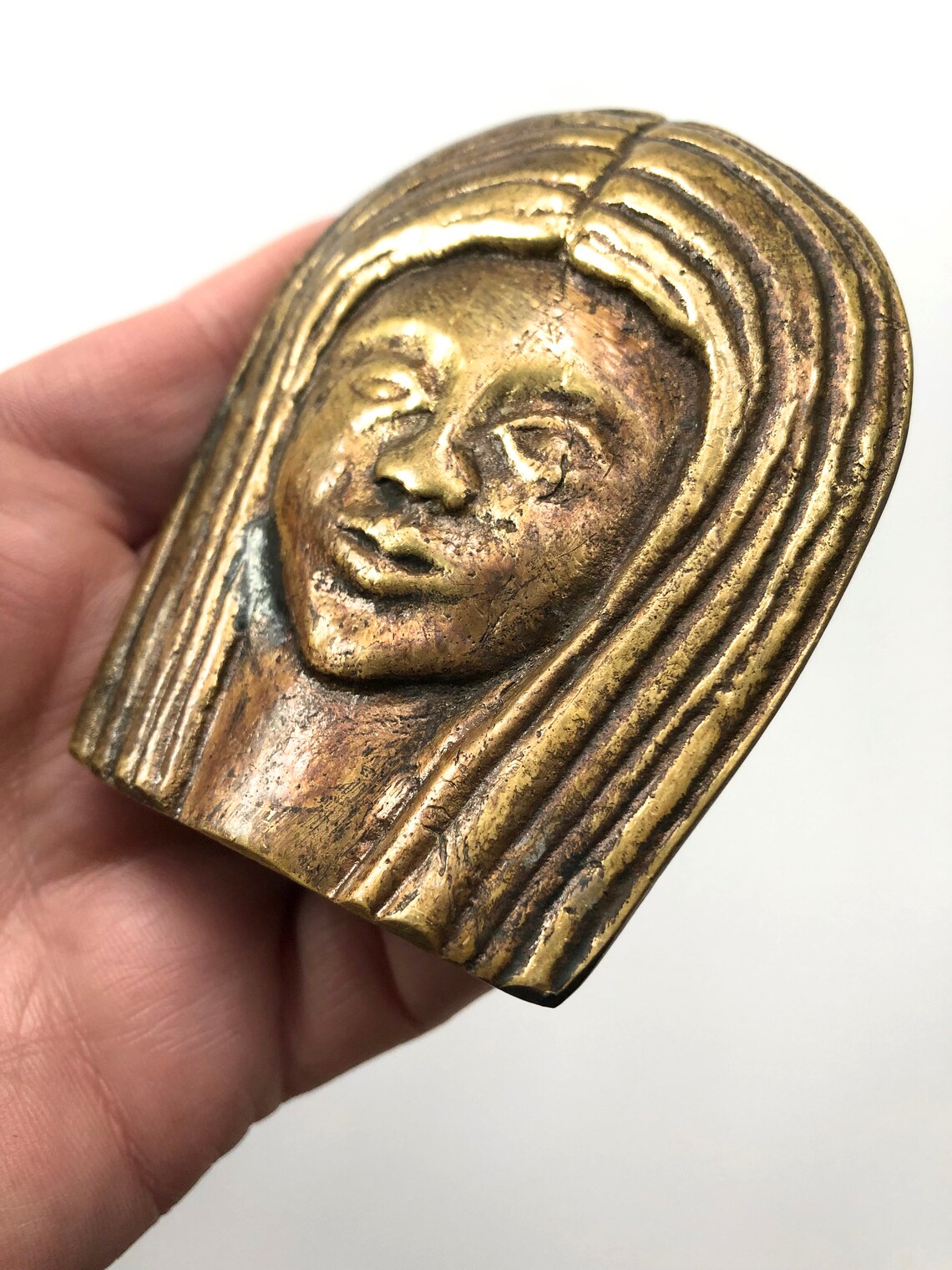 Vintage Woman's Face Belt Buckle One of a Kind Brass - Etsy