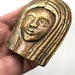 Vintage Woman's Face Belt Buckle~ One of a Kind Brass 1970's Buckle ...