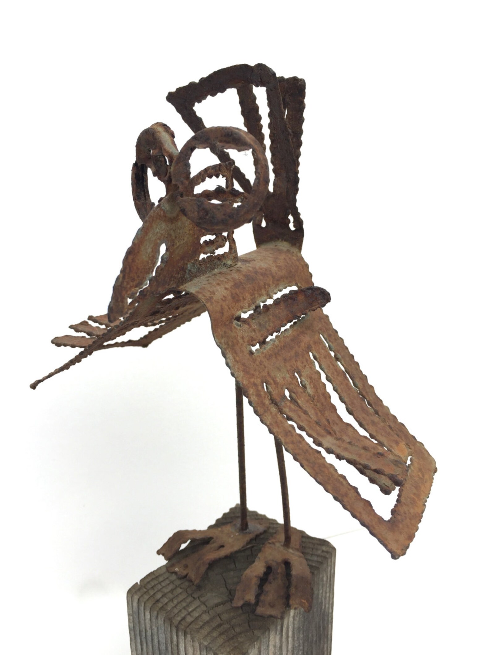 Mid Century Brutalist Sculpture Goofus Bird Metal Sculpture | Etsy