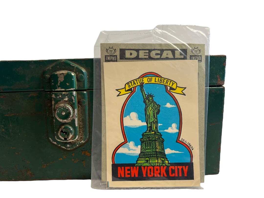 Vintage New York City Label~ Car Sticker Water Transfer Window Decal ...