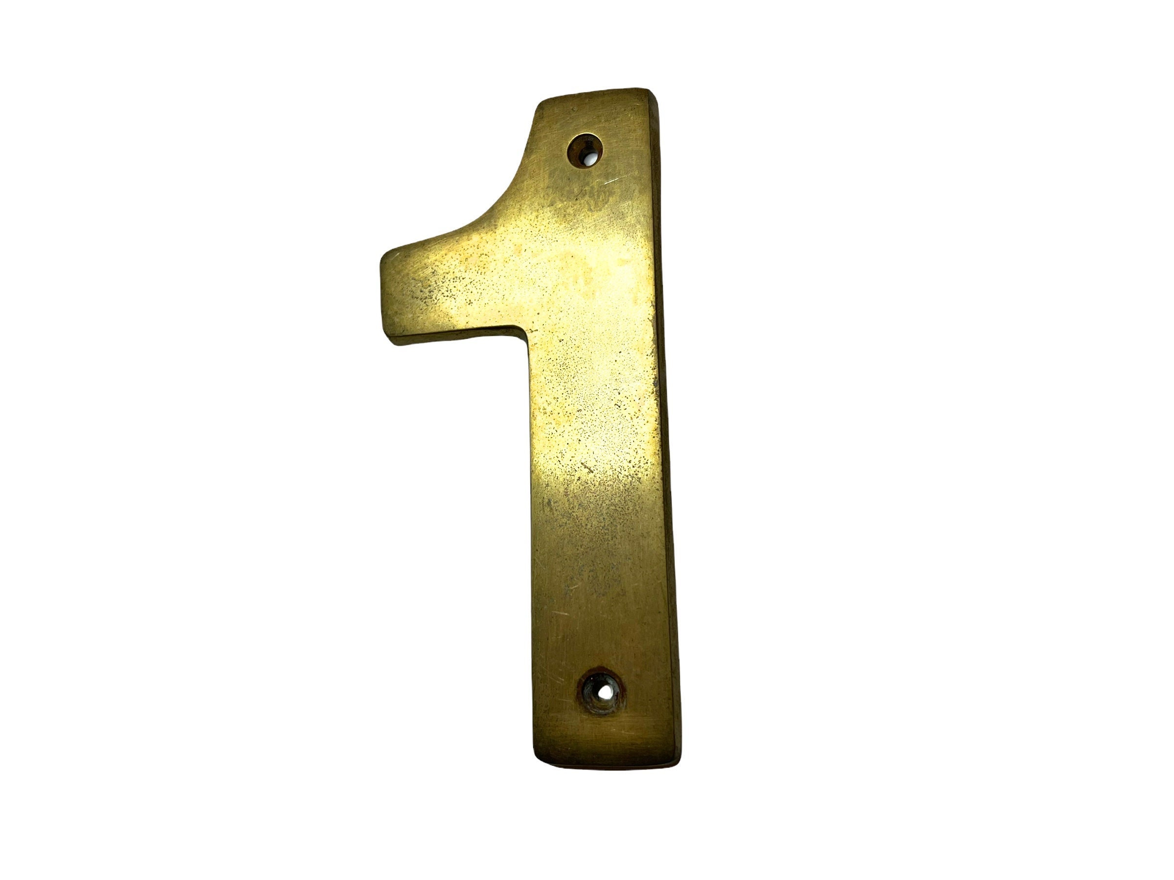 Home Improvement Home & Hobby 1316 brass number 1 house number one ...