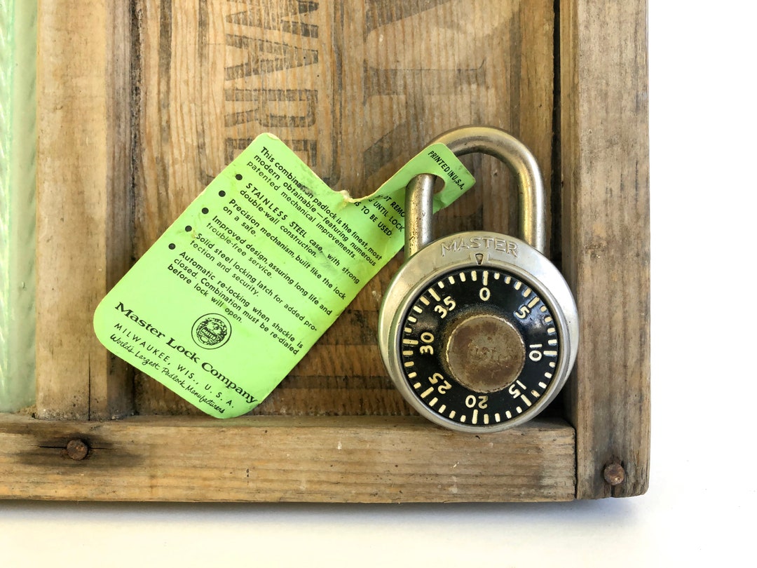 Vintage Master Combination Lock~ Works W/ Original Combination ~ Master ...
