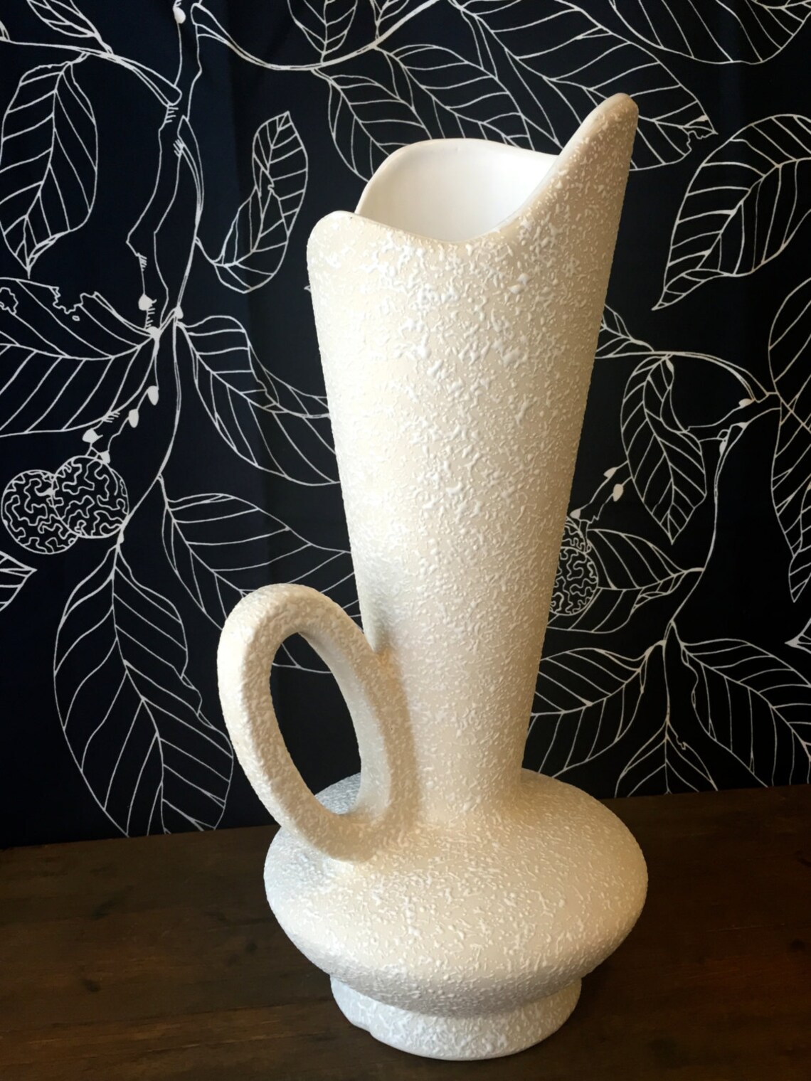 Large Mid Century Lava Art Pottery Vase Unique Vintage Piece - Etsy