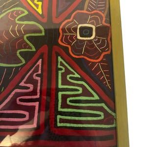 Vintage Kuna Mola Bird Textile ~framed Ethnic 4 Layer Embroidery ...