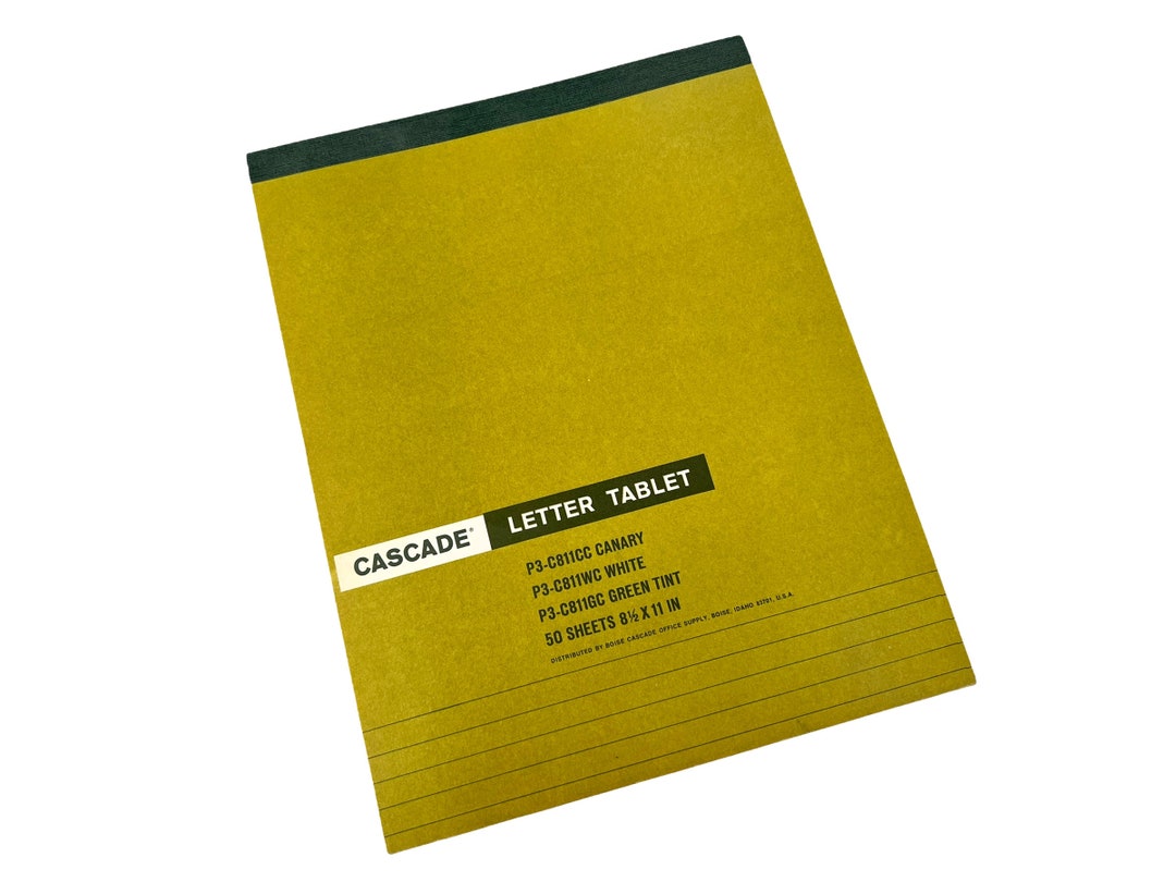Vintage Cascade Letter Tablet 50 Sheet's 8 1/2 X 11 - Etsy