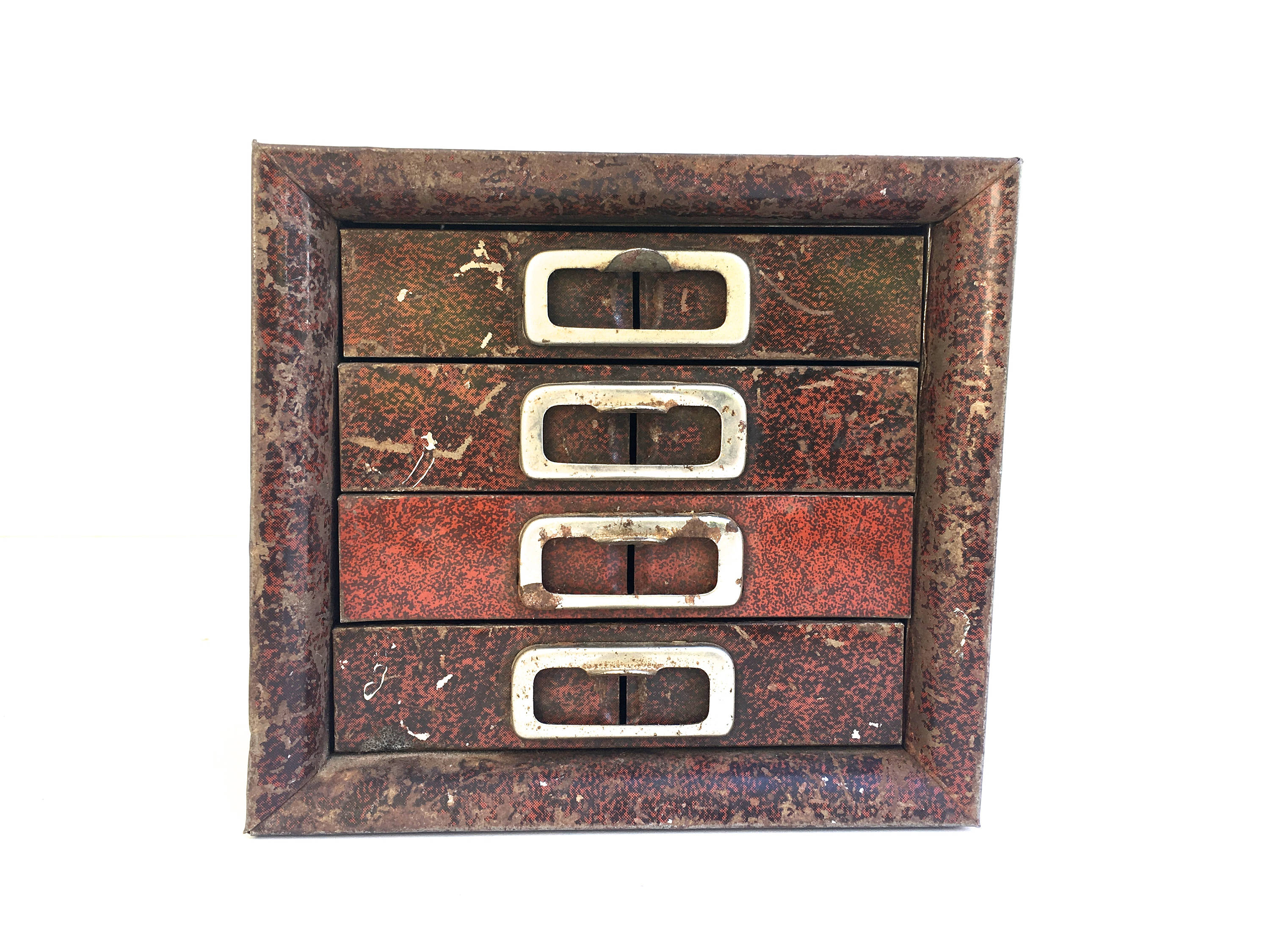 Vintage Industrial Metal Cabinet Small 4 drawer Cabinet | Etsy