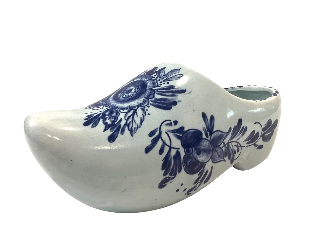 Vintage Dutch Clog Planter, Hand-painted Floral Ceramic, Holland Decor ...