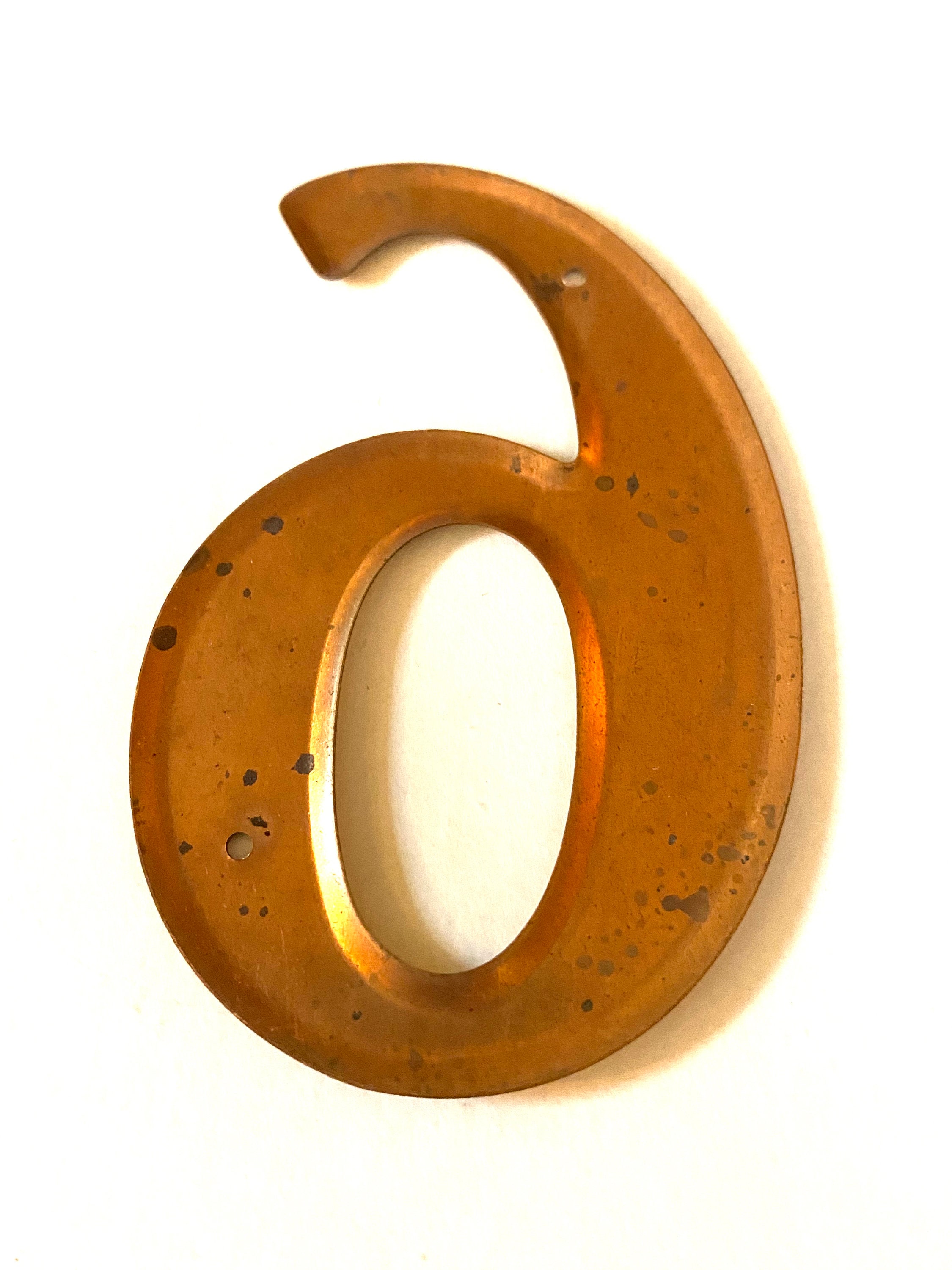 Vintage Copper House Number 6 or 9, Mid Century Wall Art - Etsy
