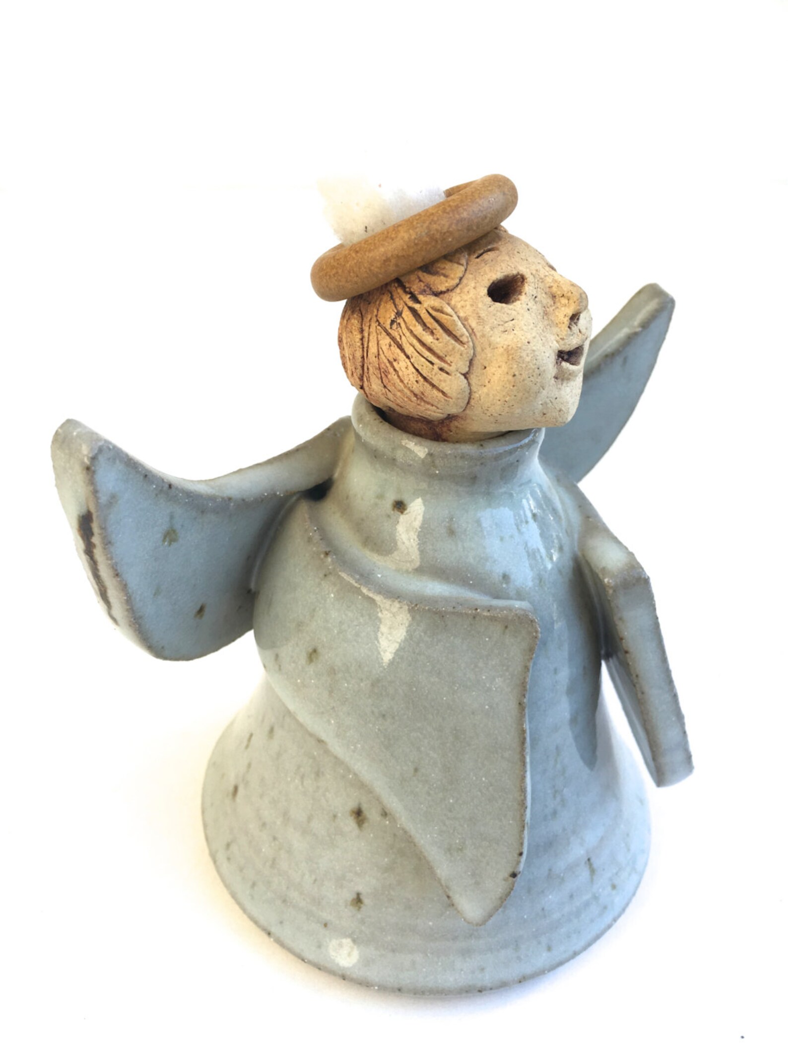 Vintage Art Pottery Angel Sculpture/oil Lantern Studio - Etsy