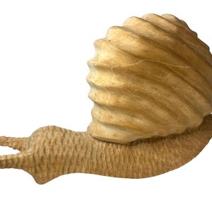 Vintage Folk Art Snail Sculpture ~ Hand Carved Wooden Shell ~ Whimsical ...