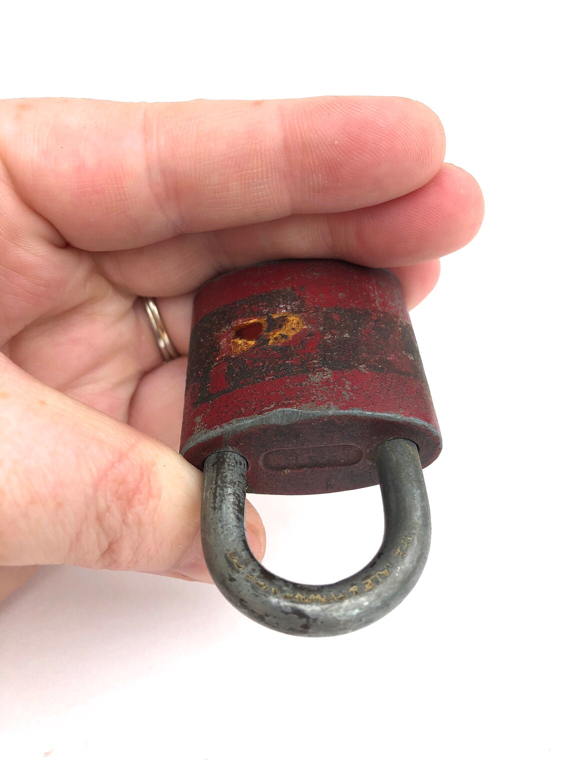 Vintage Red Metal YALE Lock Works W/ Original Key Perfect - Etsy