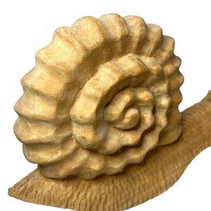 Vintage Folk Art Snail Sculpture ~ Hand Carved Wooden Shell ~ Whimsical ...