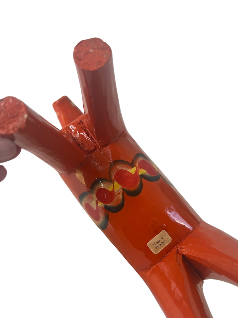 Vintage Large Red Dala Horse, Hand Carved Swedish Folk Art Decor - Etsy