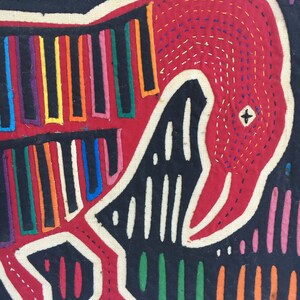 Vintage Kuna Mola Textile Bird Art ~framed Ethnic 3 Layer Embroidery ...