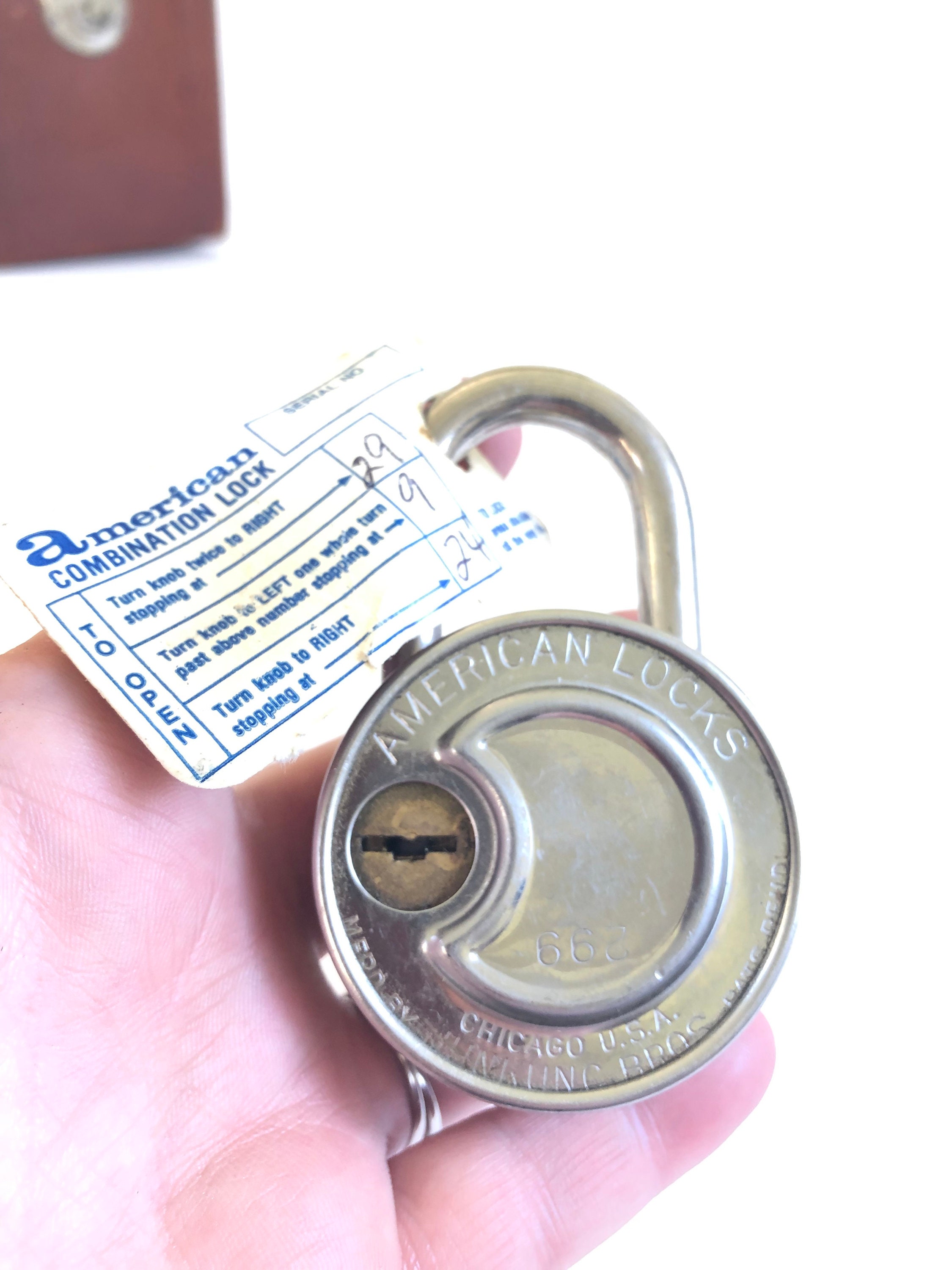 Vintage American Combination Lock Works w/ original | Etsy