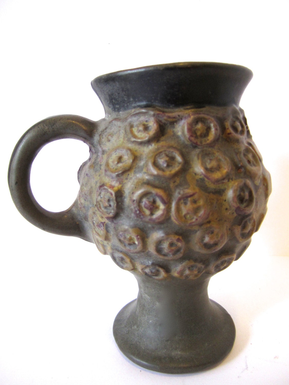 Vintage B. Welsh Folk Art Pottery Face Mug Coffee Cup - Etsy