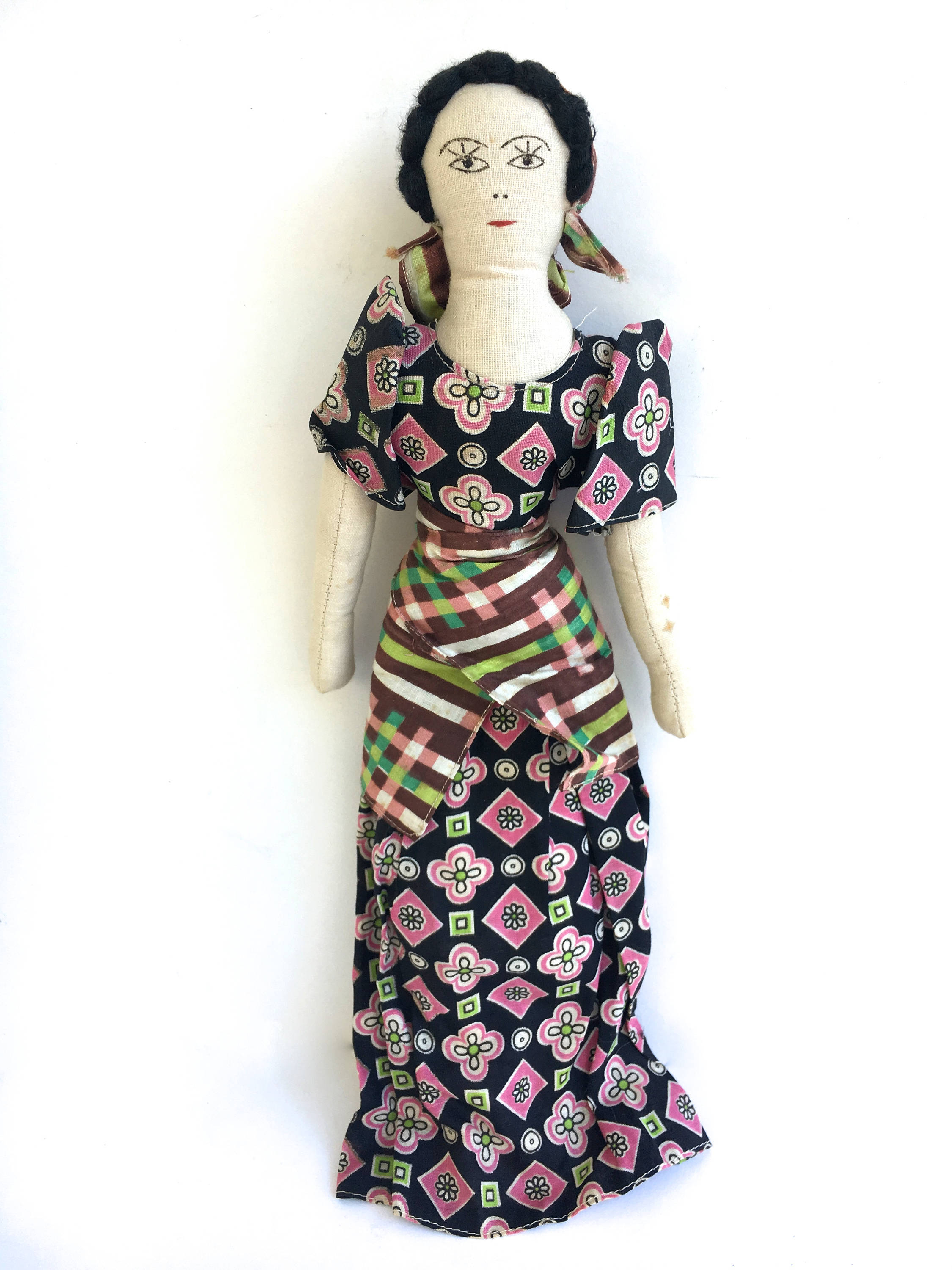 Vintage Folk Art Rag Doll Lovely Handmade Doll in Colorful | Etsy