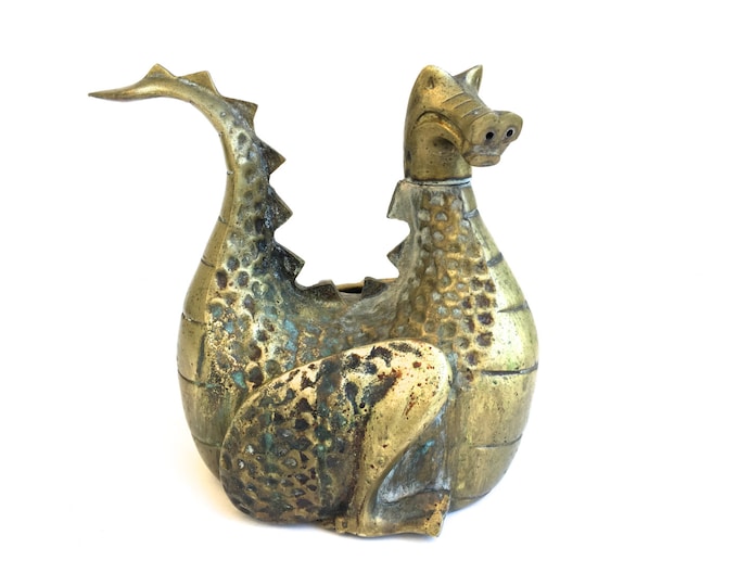 Vintage Brass Dragon Humidifier~ Wood Stove Steamer ~air Humidifier ...