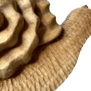 Vintage Folk Art Snail Sculpture ~ Hand Carved Wooden Shell ~ Whimsical ...