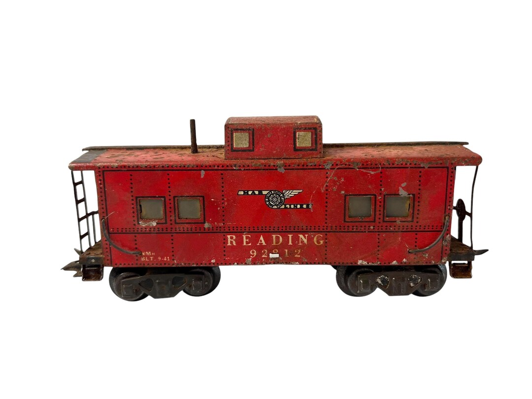 Vintage Marx Red Reading Train Car~ Marlines 92812 by Marx, C. 1941 - Etsy