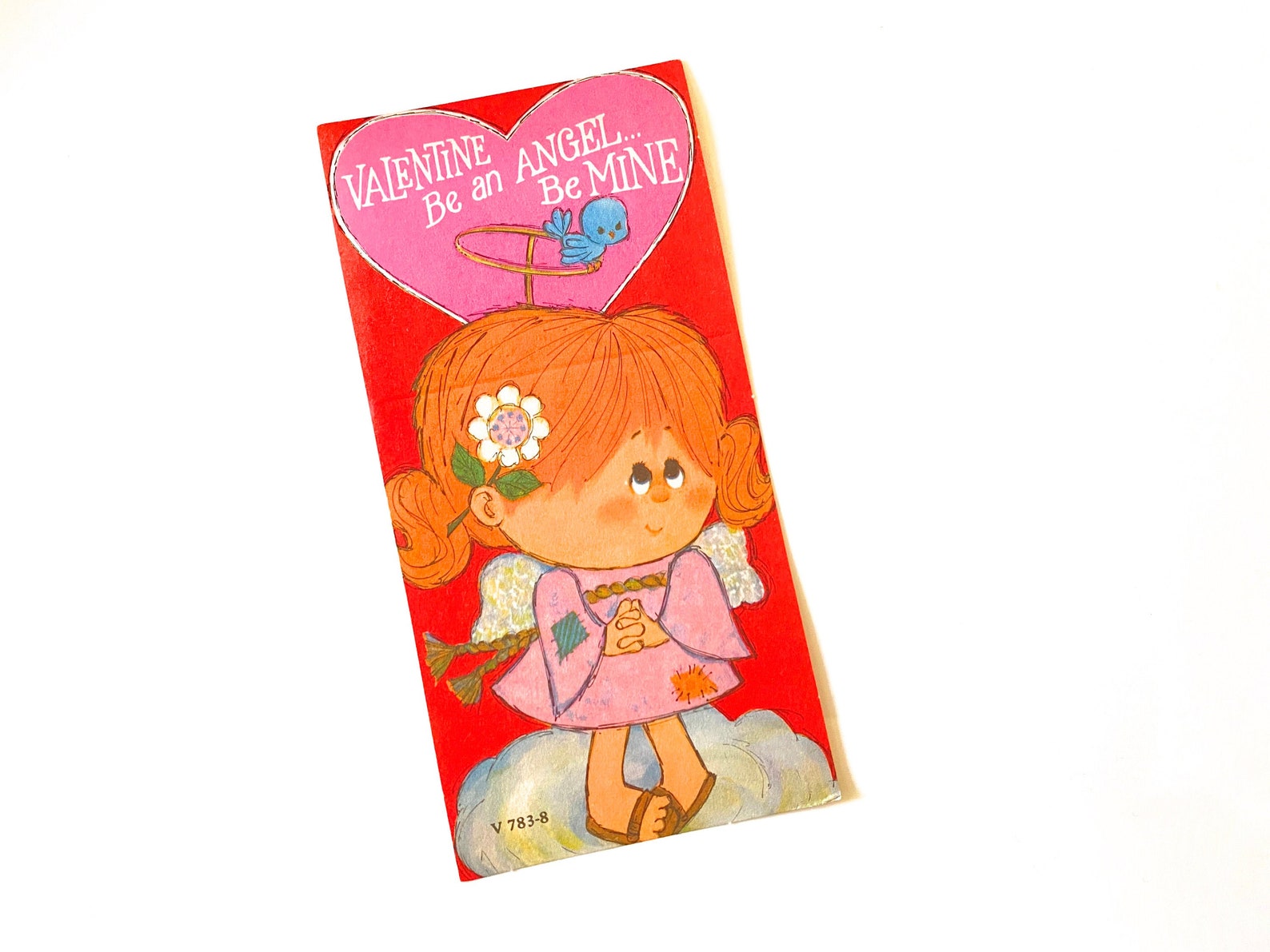 Vintage Valentines Day Angel Card valentine Be an Angel | Etsy