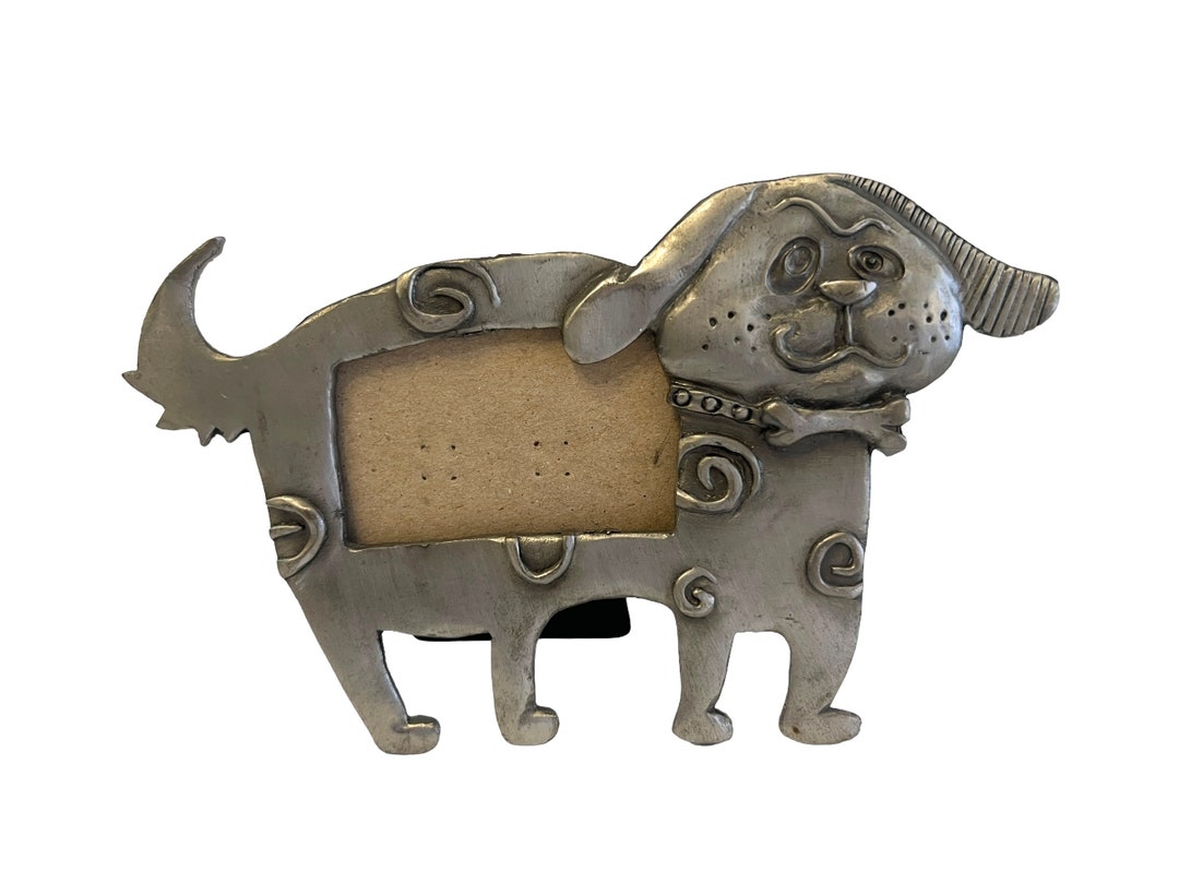 Vintage Pewter Puppy Dog Picture Frame, 1990s Pet Photo - Etsy
