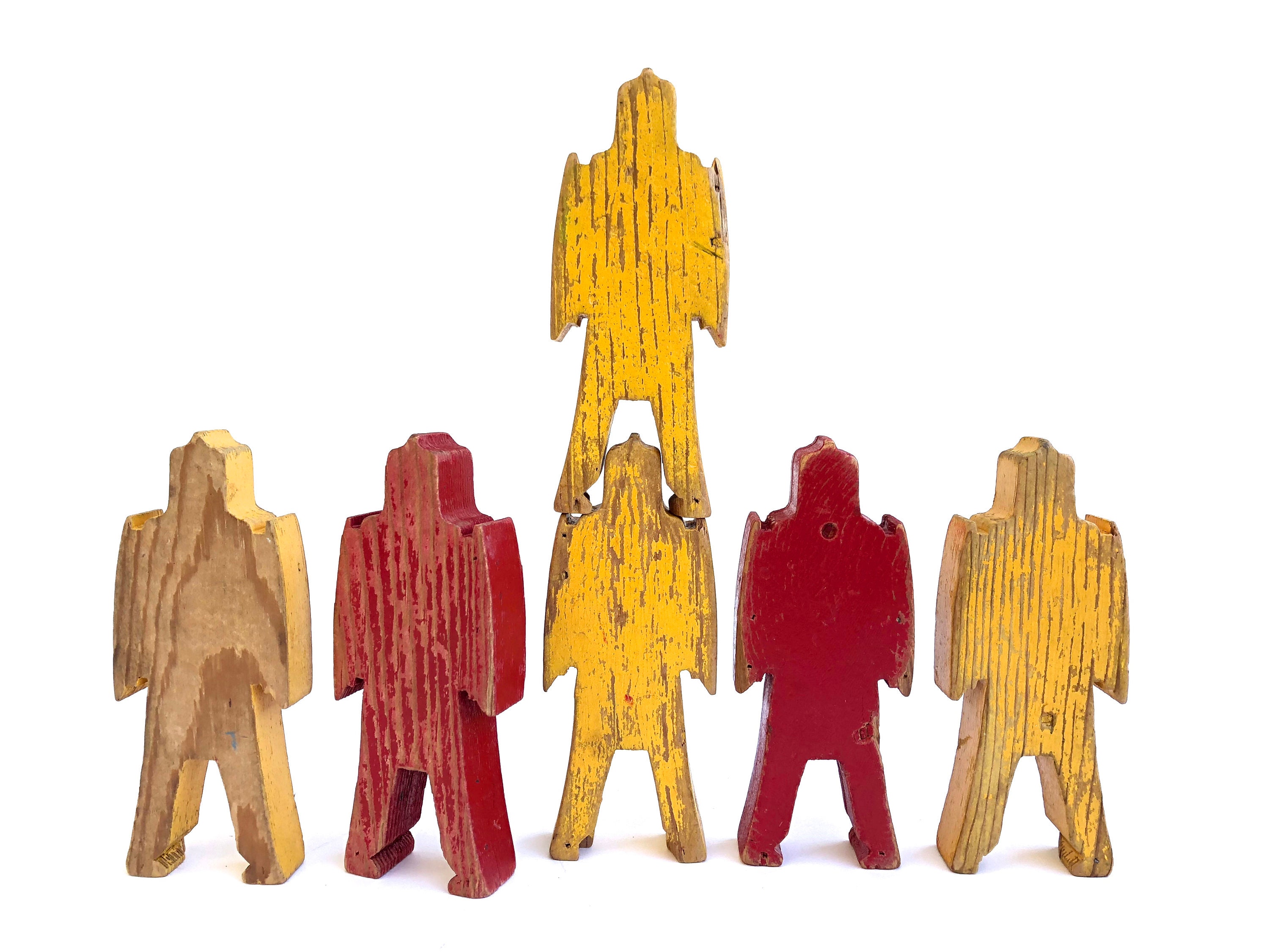 Vintage Stacking Clown Blocks 6 Wooden Toy Blocks Bill Ding | Etsy