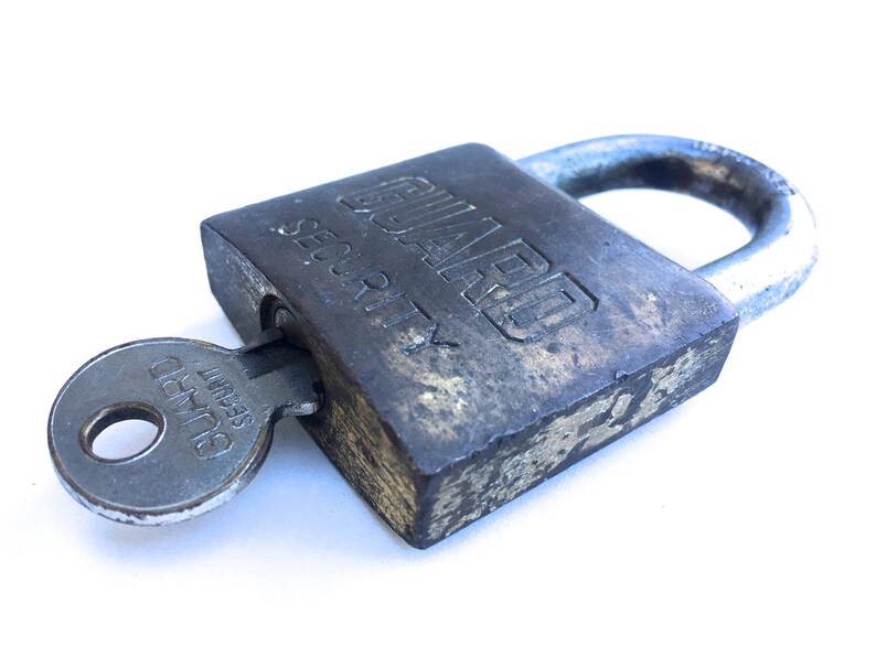Vintage Guard Security Metal Lock Works W/ Original Key | Etsy