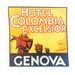 Vintage Genova Italy Luggage Label~ Hotel Colombia Excelsior ...