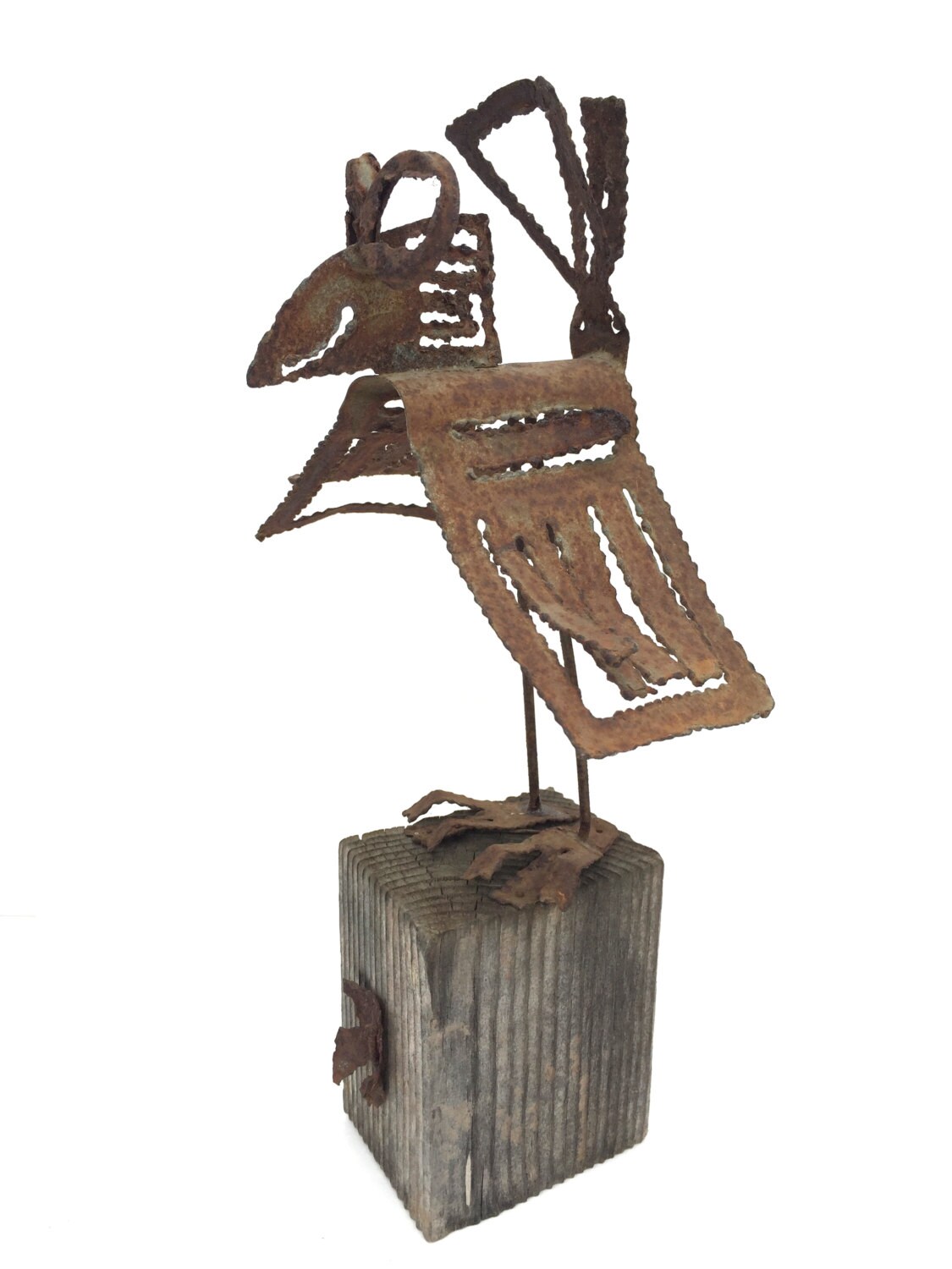 Mid Century Brutalist Sculpture Goofus Bird Metal Sculpture | Etsy