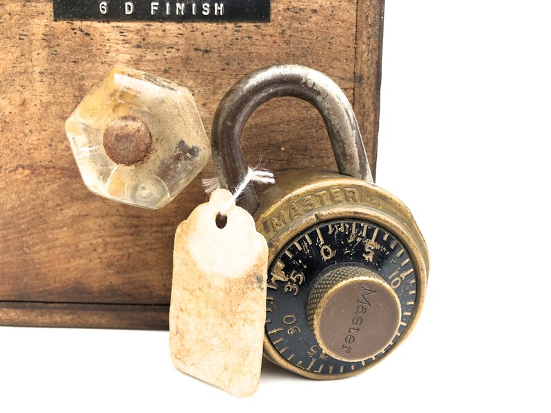 Vintage Brass Combination Lock Works W/ Original Combination - Etsy
