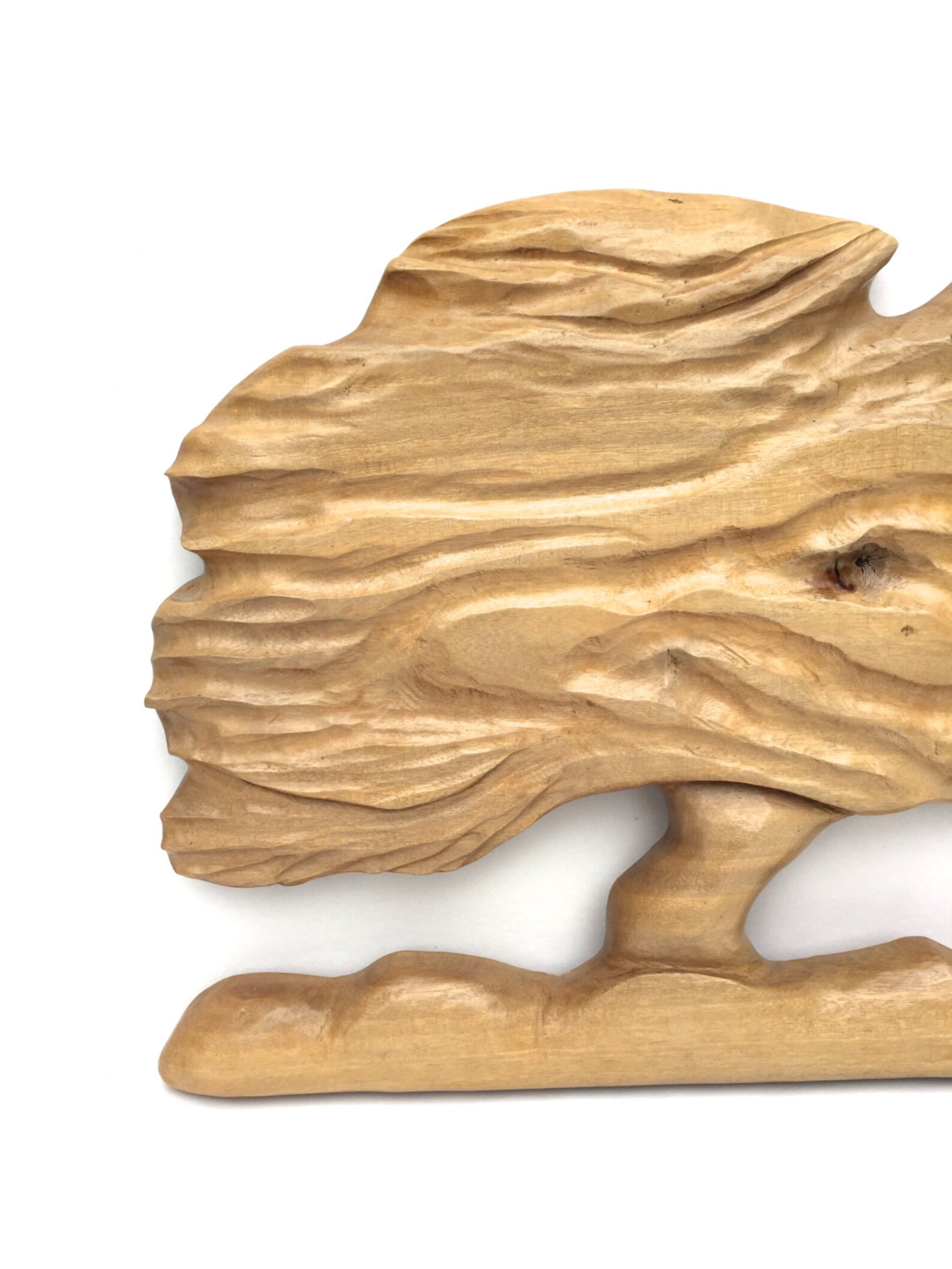 Vintage Tree Sculpture Wooden Tree Wall Hanging Hand Carved | Etsy