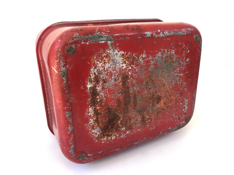 Vintage Red Metal Gas Can Petroliana Industrial Boat Can | Etsy